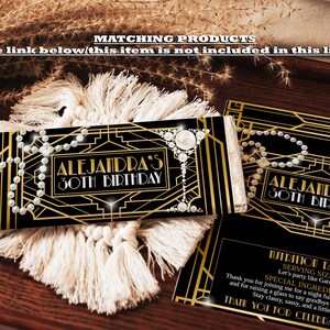 Editable Great Gatsby Chip Bag Template - Vintage Black and Gold Art ...