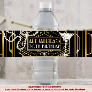 Editable Great Gatsby Chip Bag Template - Vintage Black and Gold Art ...