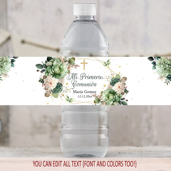 Green and Gold Water Bottle - Etsy