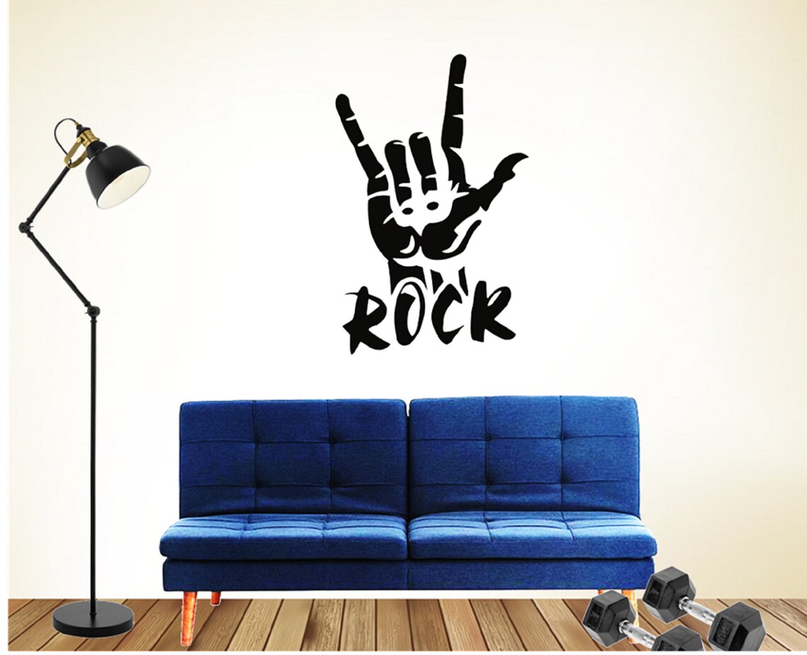 Rock Decal / Music Wall Decal / Rock N Roll Decal / Music Wall - Etsy ...