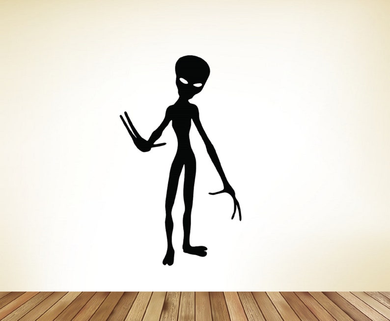 Alien Decal / Alien Wall Decal / Martian Wall Decal / Alien | Etsy