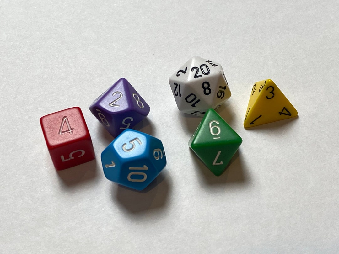 Old School D&D Dice - Learn to Play Dice Set - Etsy