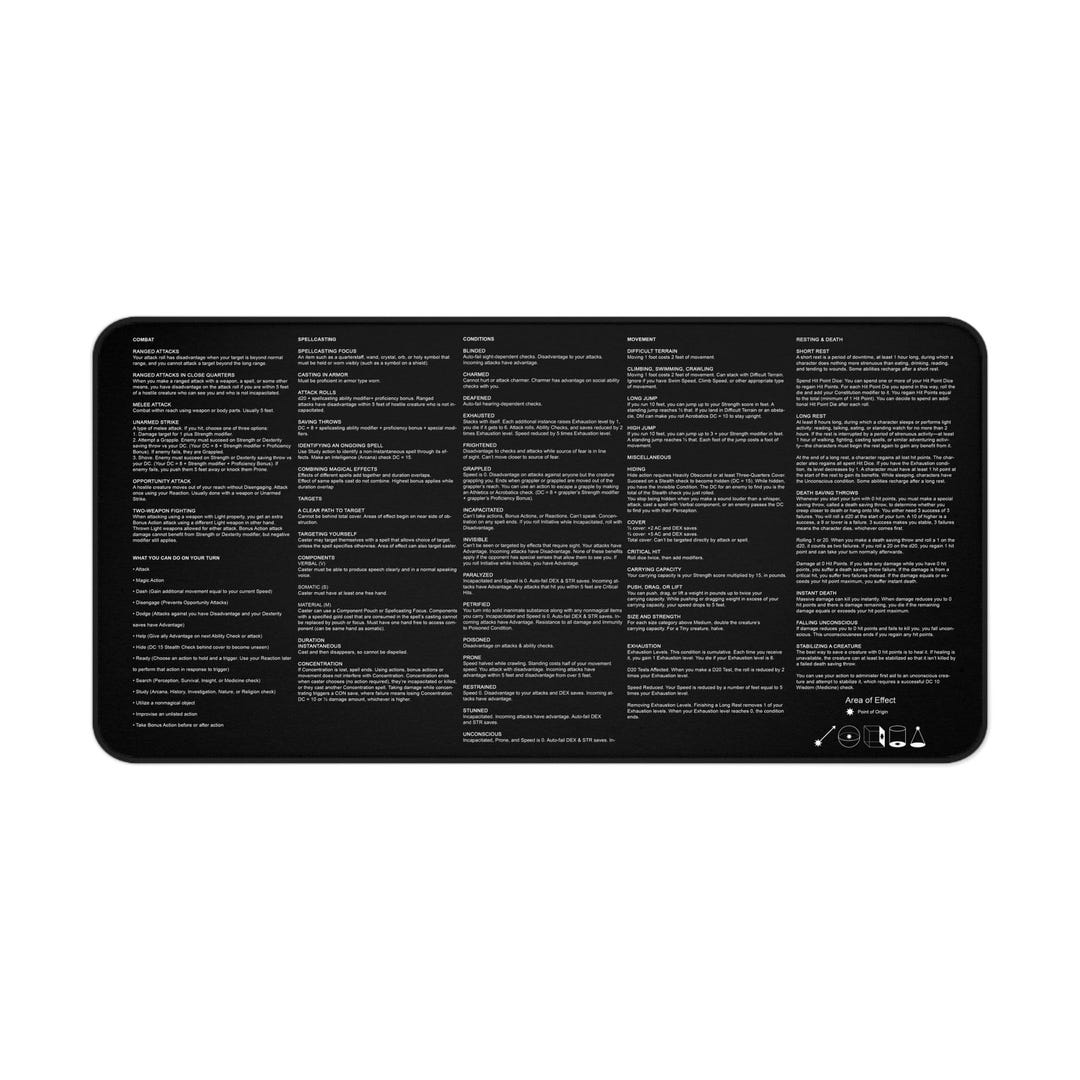 2024 Dnd Player Mat | 5e Rules Mat - Etsy