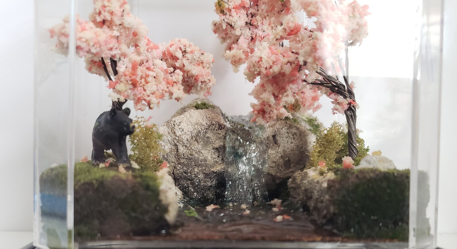 Miniature spring sunset diorama spring décor handcraft | Etsy