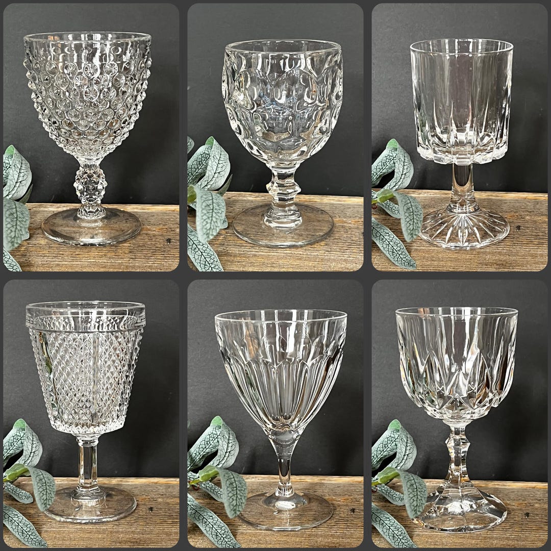 Create Your Crystal Tablescape - Variety of Vintage Crystal Water ...