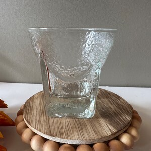 Vintage - LIBBEY ST REGIS - Ice Texture - Square Base - on the Rocks Clear Glass - Set of 3 - 3 ...