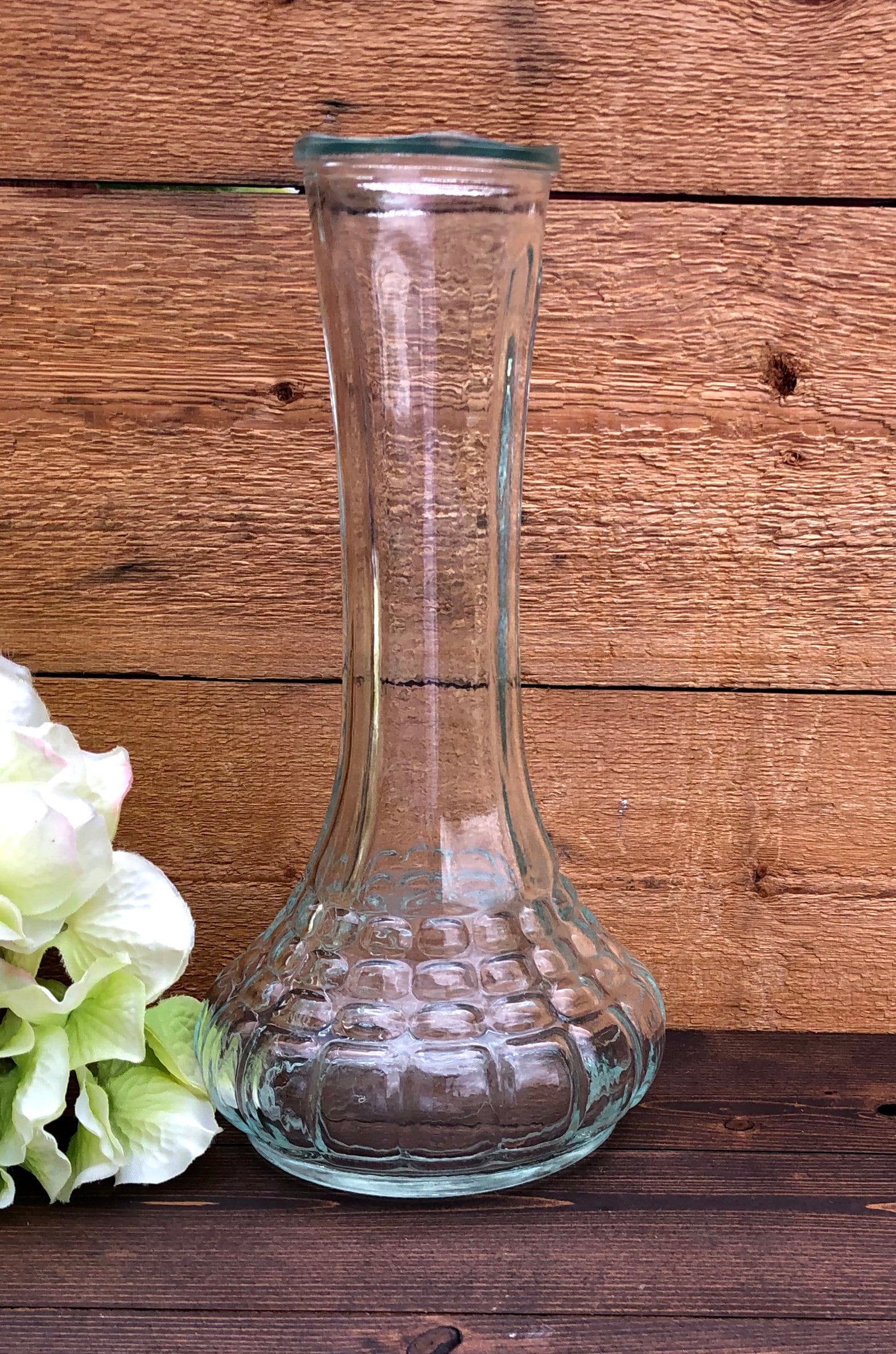 C.F.G. Glass Vase- Flared Base - Oval Design - Etsy