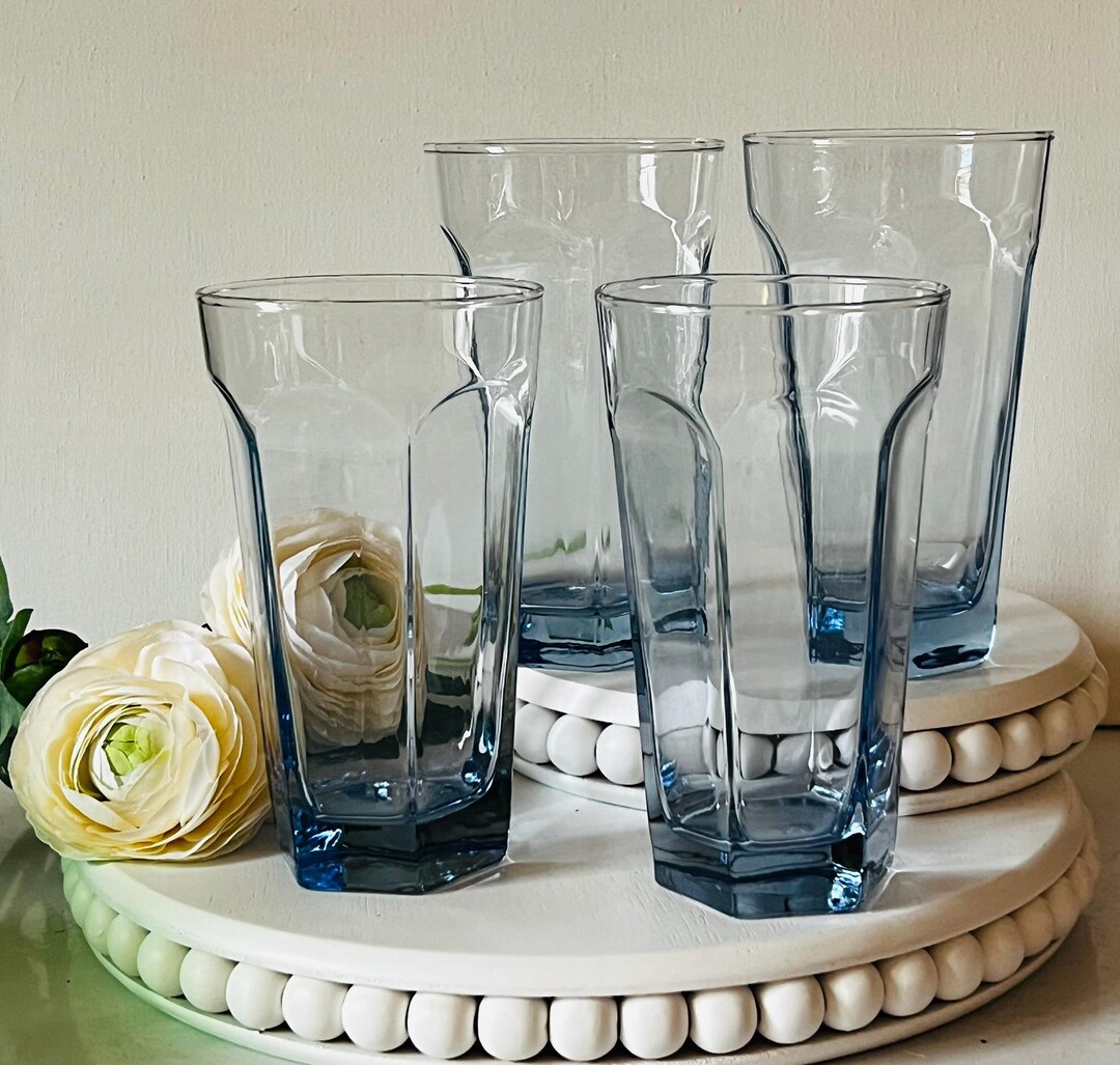 Anchor Hocking - Courtney - Light Blue - Ice Tea Tumblers - Set of 4 ...