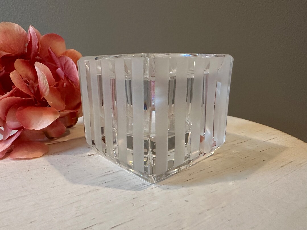 Vera Wang Wedgwood Crystal Striped Votive Candle Holders ONE Available ...