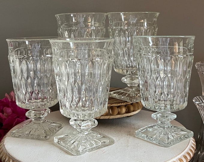 Indiana Glass - Mt. Vernon - Clear Iced Tea Glasses - 6 1/8" Tall - 12 ...