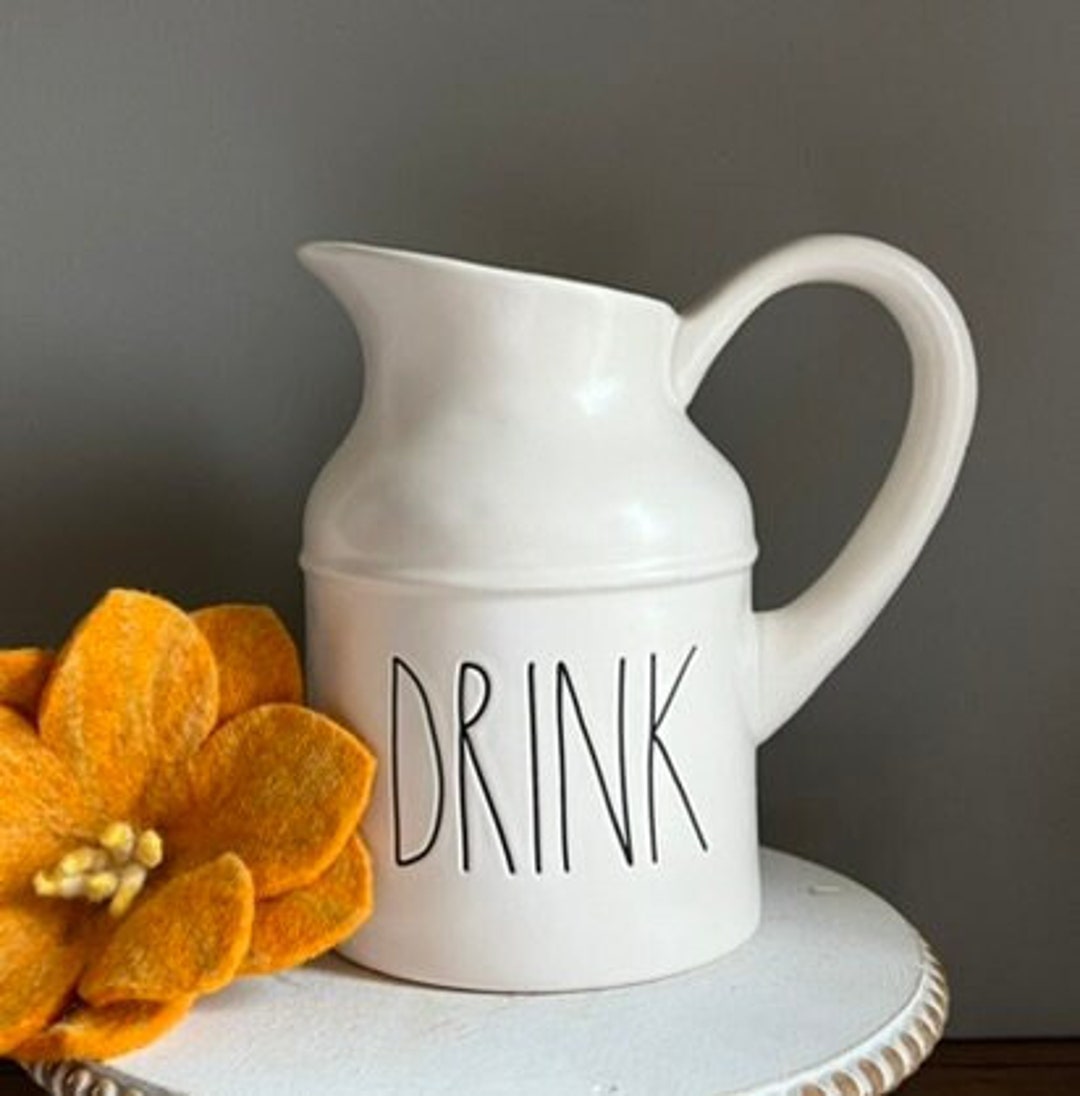 Rae Dunn Large DRINK Pitcher NEW 9 X 8 3/4 - Etsy