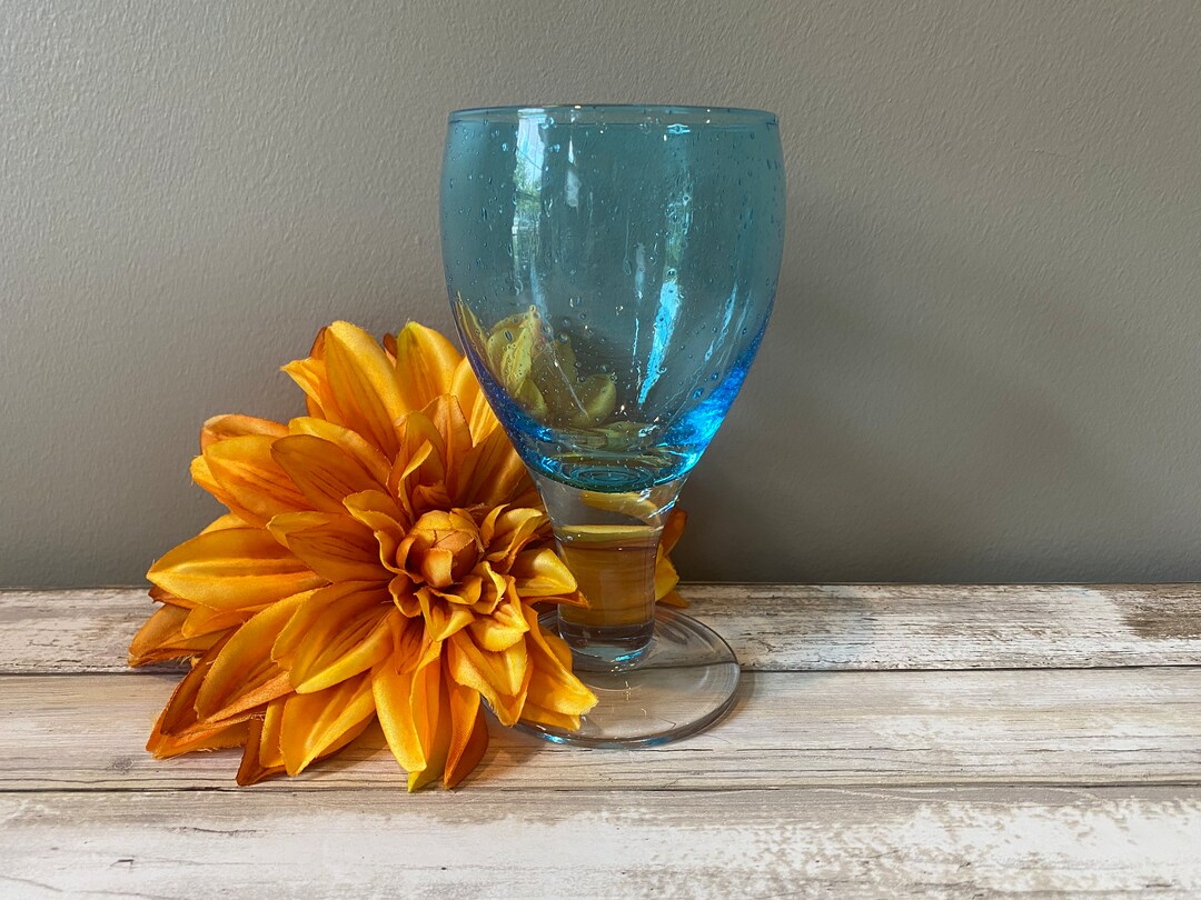 Crate and Barrel - Cabana Goblet - Aqua - ONE Available - NWT - 6 3/8 ...