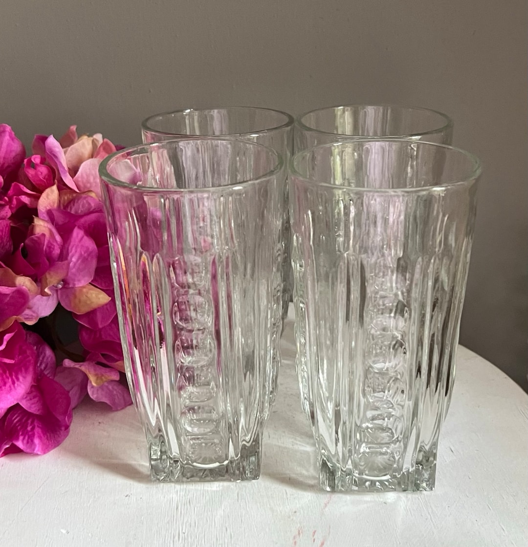 Vintage Glass Tumblers - Unknown Manufacturer - Square Bottom ...