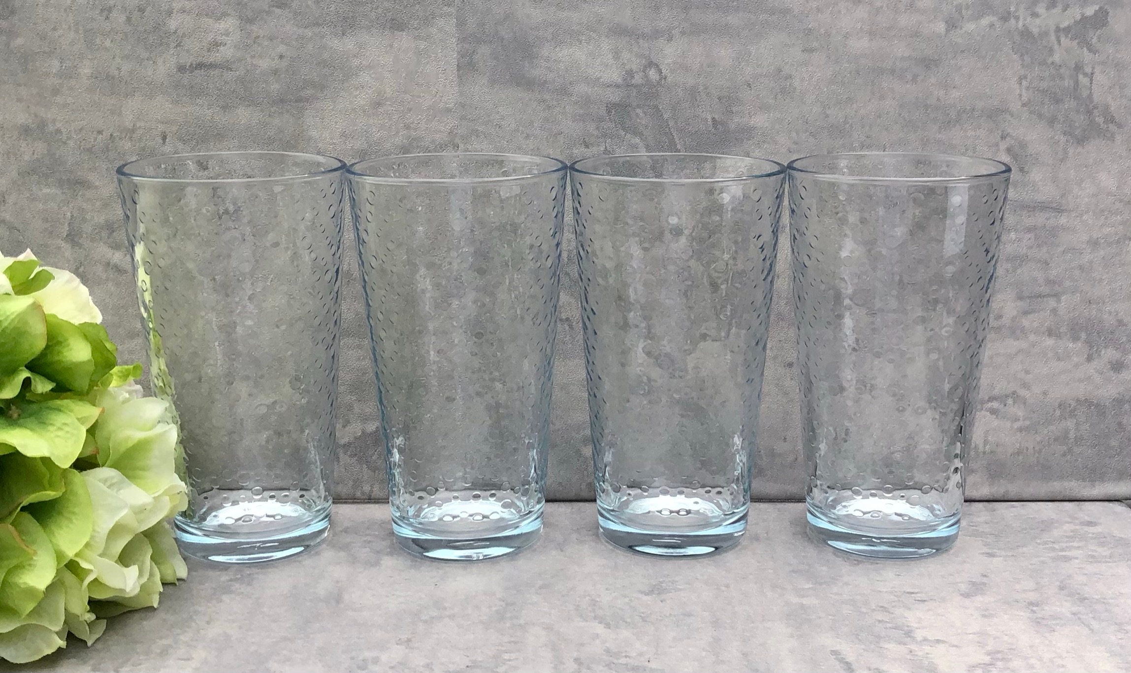 Circleware - Light Blue Dotted Tumblers - Set of 4 - Etsy