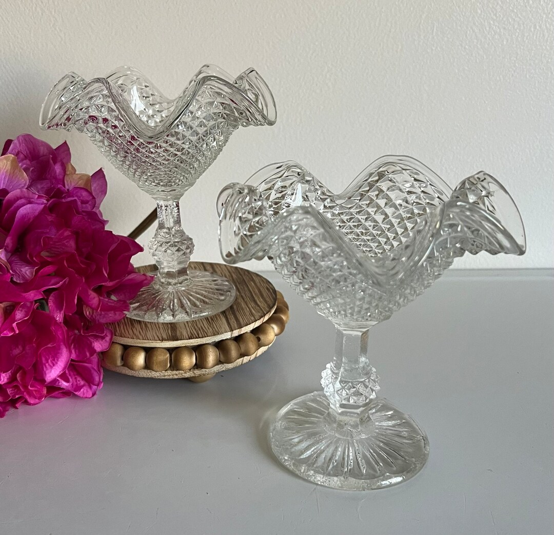 IVIMA Diamond Point Ruffled Rim Compote/dessert Dish - Set of 2 - FOUR ...