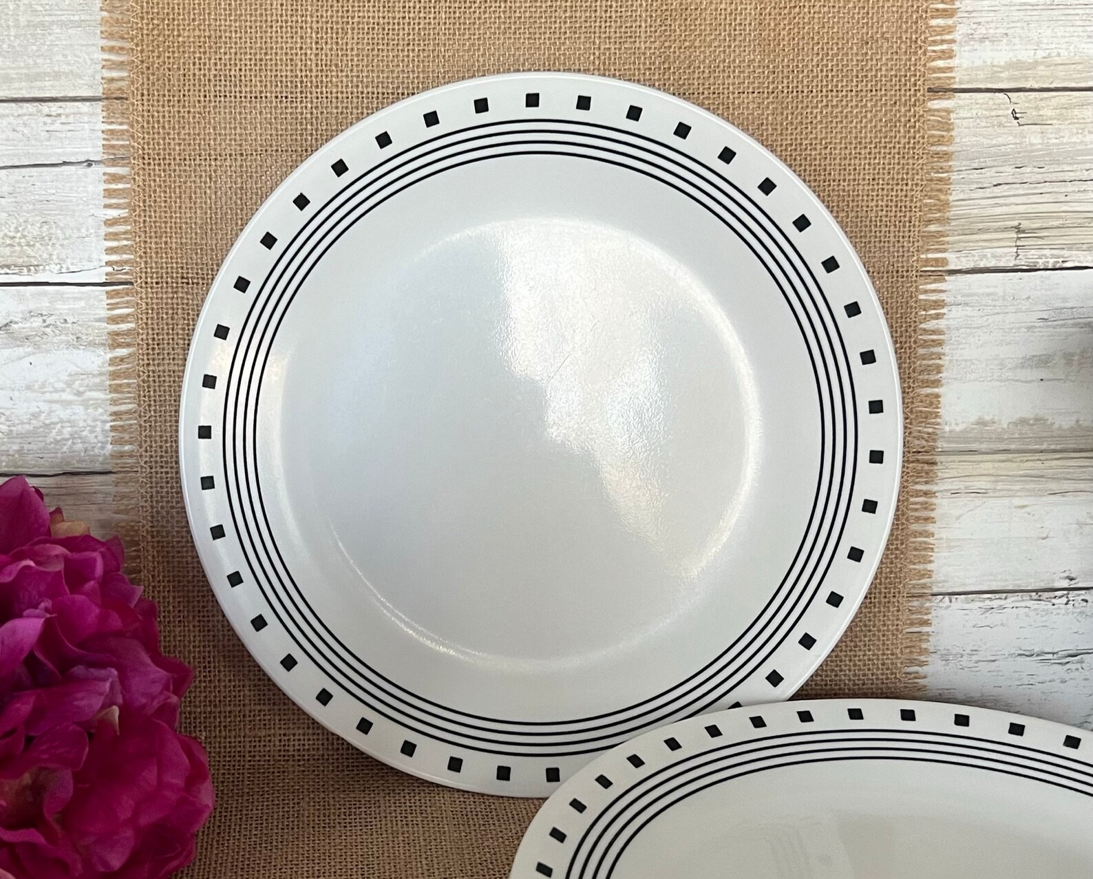 Corelle Vitrelle City Block Pattern Dinner Plate 10 | Etsy