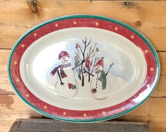 Snowman Platter | Etsy