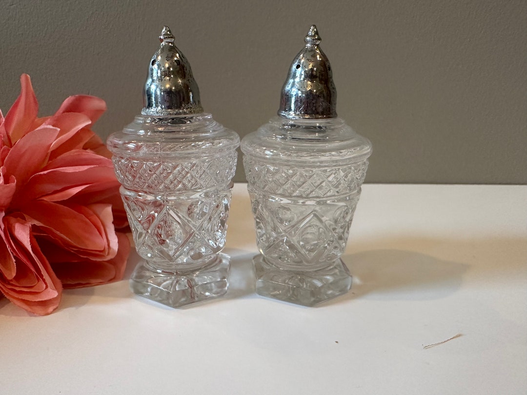 Imperial Glass - Cape Cod Clear - Vintage Glass Salt and Pepper Shaker ...