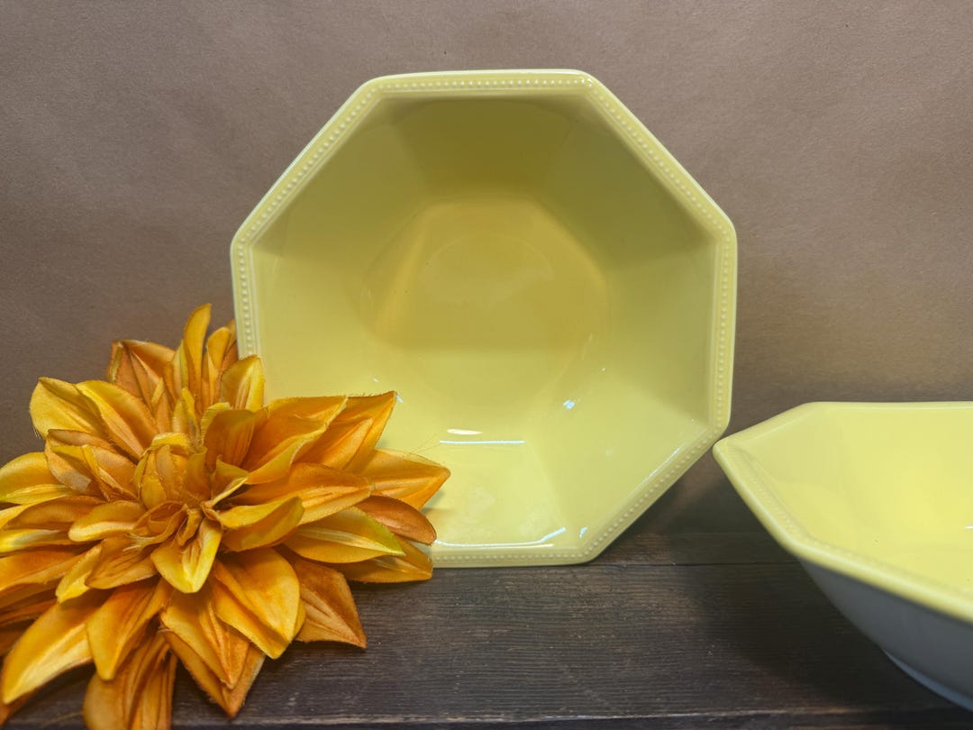 Johnson Brothers - Heritage Yellow - Octagonal - Coupe Cereal Bowl ...