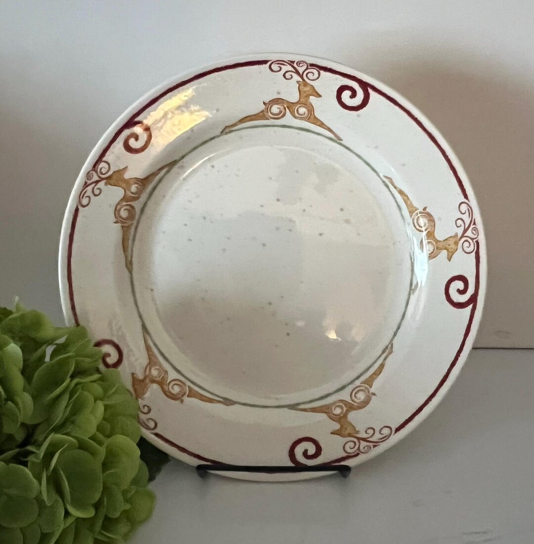Pier 1 - Rustic Reindeer Dinner Plates - Set of 4 - THREE Sets ...