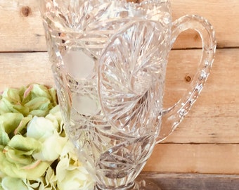 Lead Crystal Pitcher | Etsy