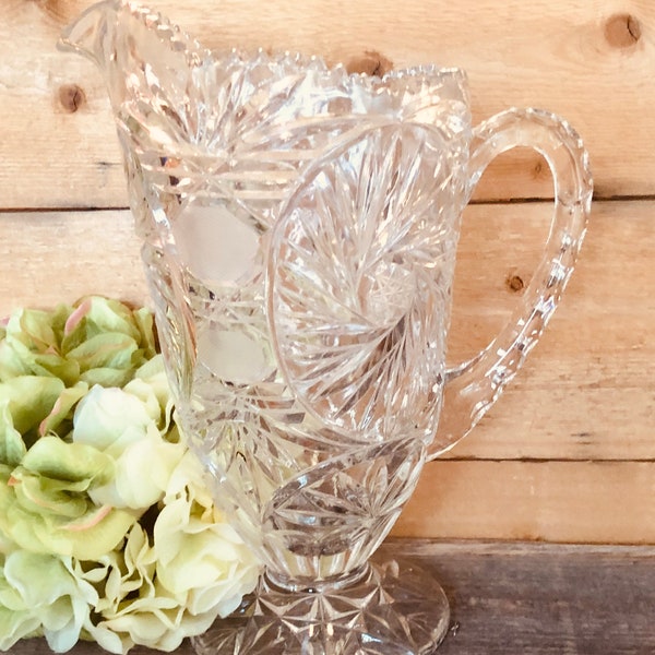 Bohemian Crystal Pitcher - Etsy
