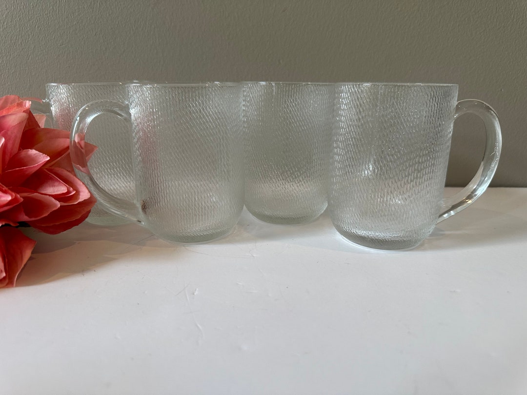 Vintage - Arcoroc - Coffee Mugs - Basket Weave Mesh Pattern - Set of 8 ...