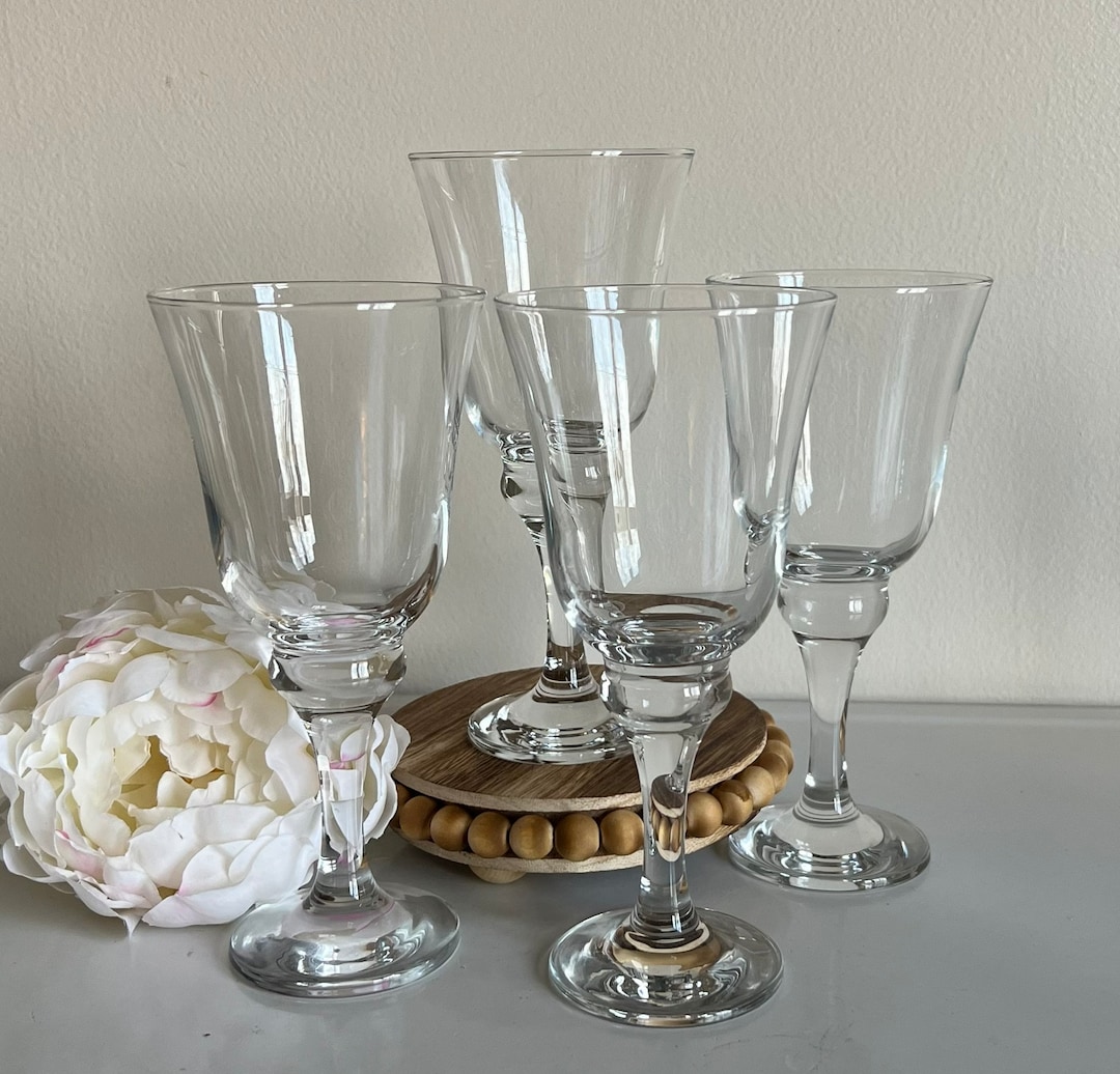 Home Essentials - Rafael - Water Goblets - Set of 4 - 7 3/8” Tall ...