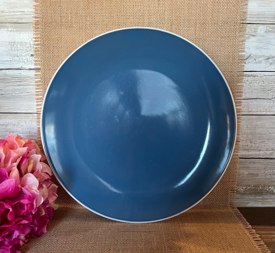 Royal Norfolk Dinner Plate - Royal Blue Top - White Bottom and Sides ...