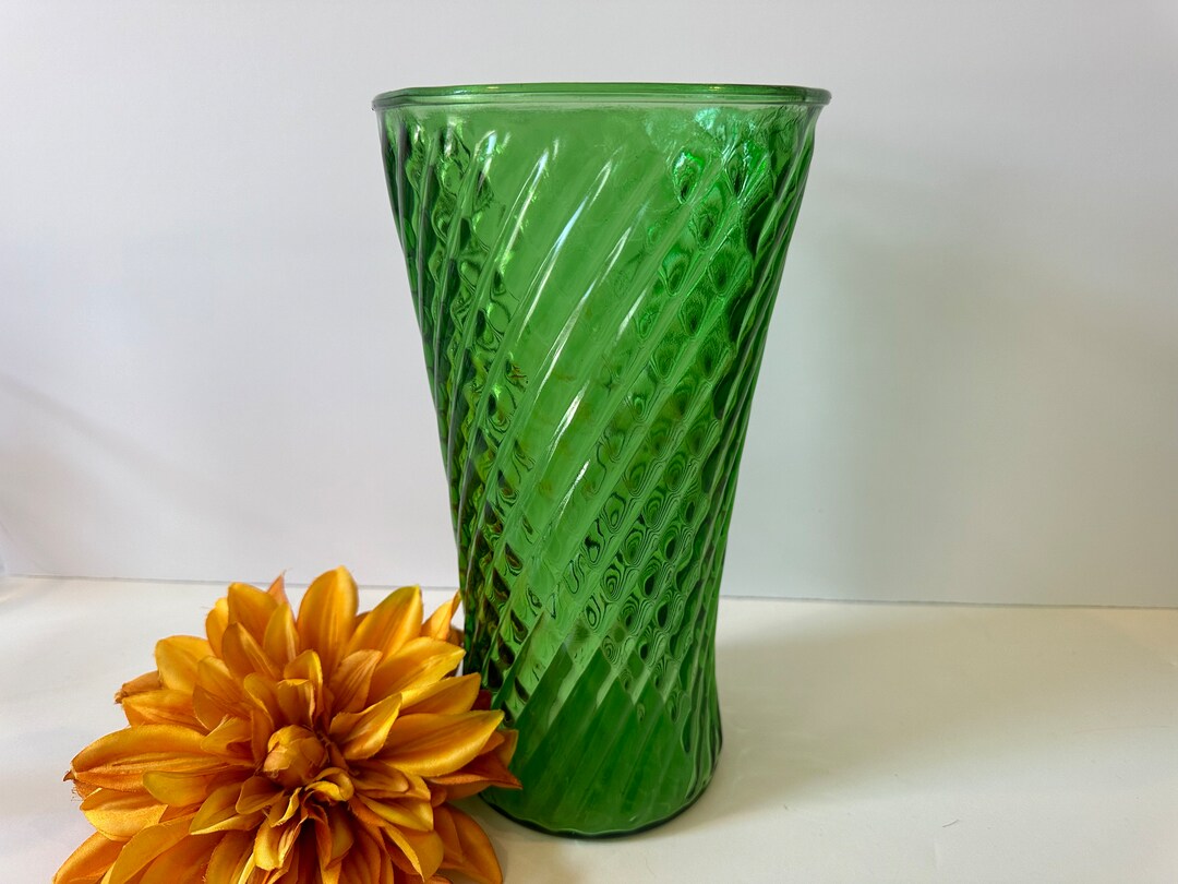 Vintage - Randall Glass - Emerald Green Vase - 10 1/2" Tall - Large ...