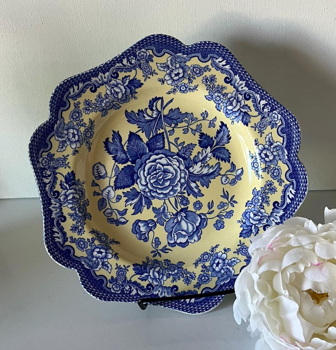 Vintage Spode Blue Room Garden Collection Luncheon Plate - British ...