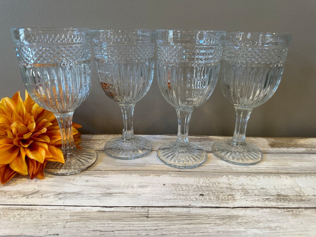 Libbey - Radiant - Water Goblet - Set of 4 - SIX Sets Available - 7 1/8 ...