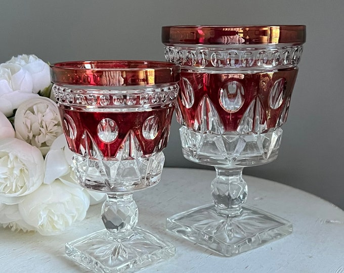 Colony Parklane Ruby (flash) - One Water Goblet - 5 1/4" Tall - One ...