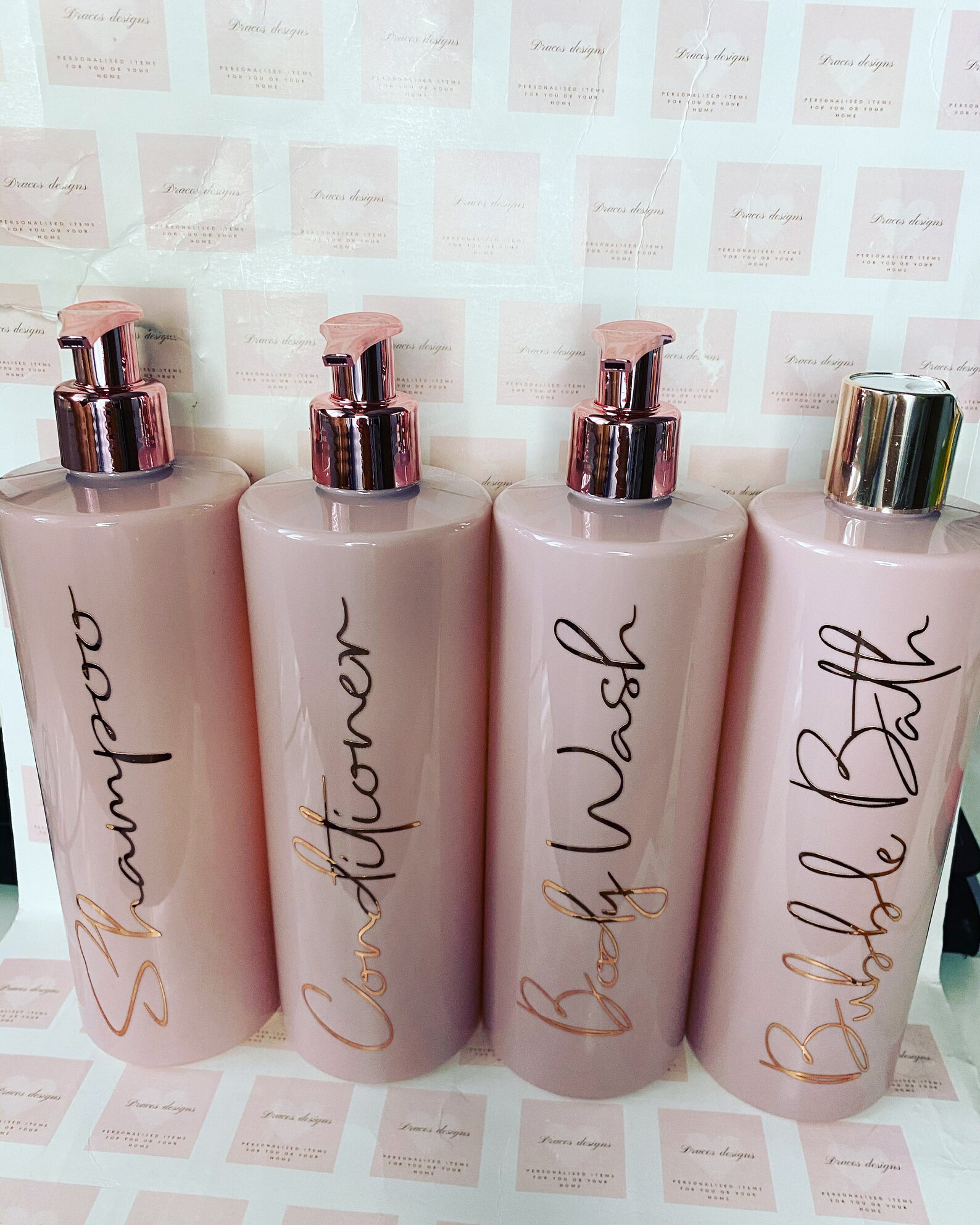 Glossy Pink pump bottles | Etsy