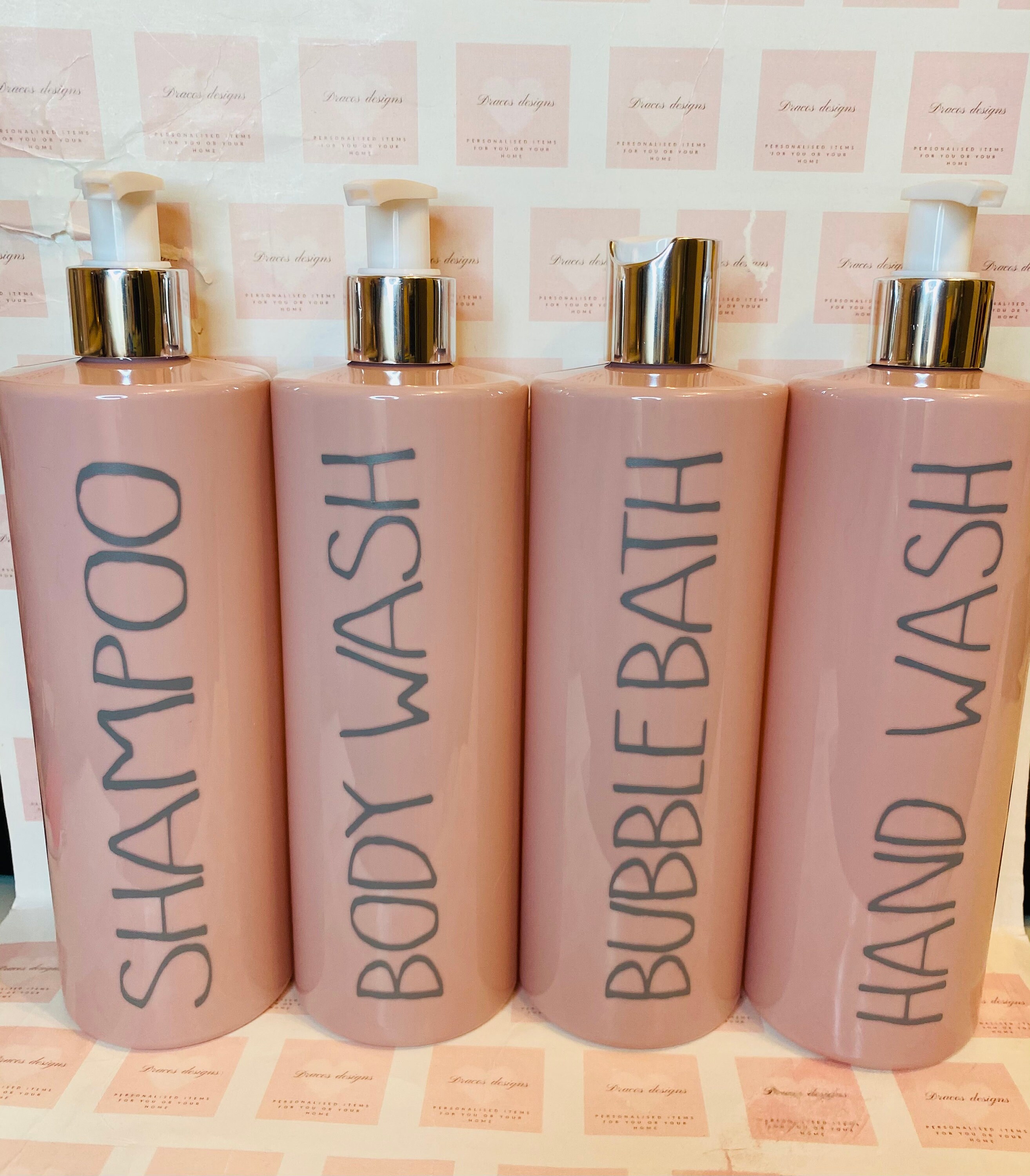 Glossy Pink pump bottles | Etsy