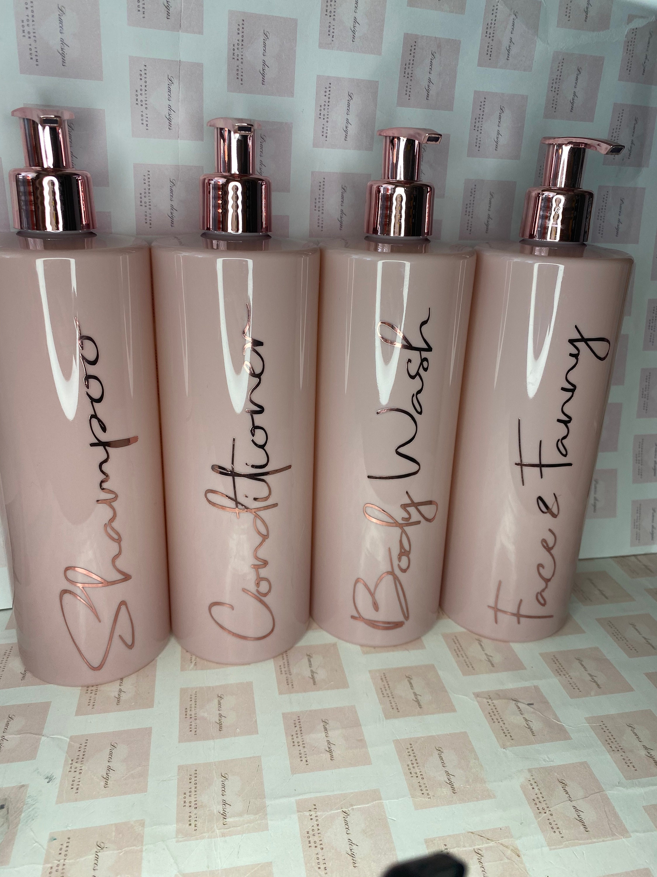 Glossy Pink Pump Bottles Etsy