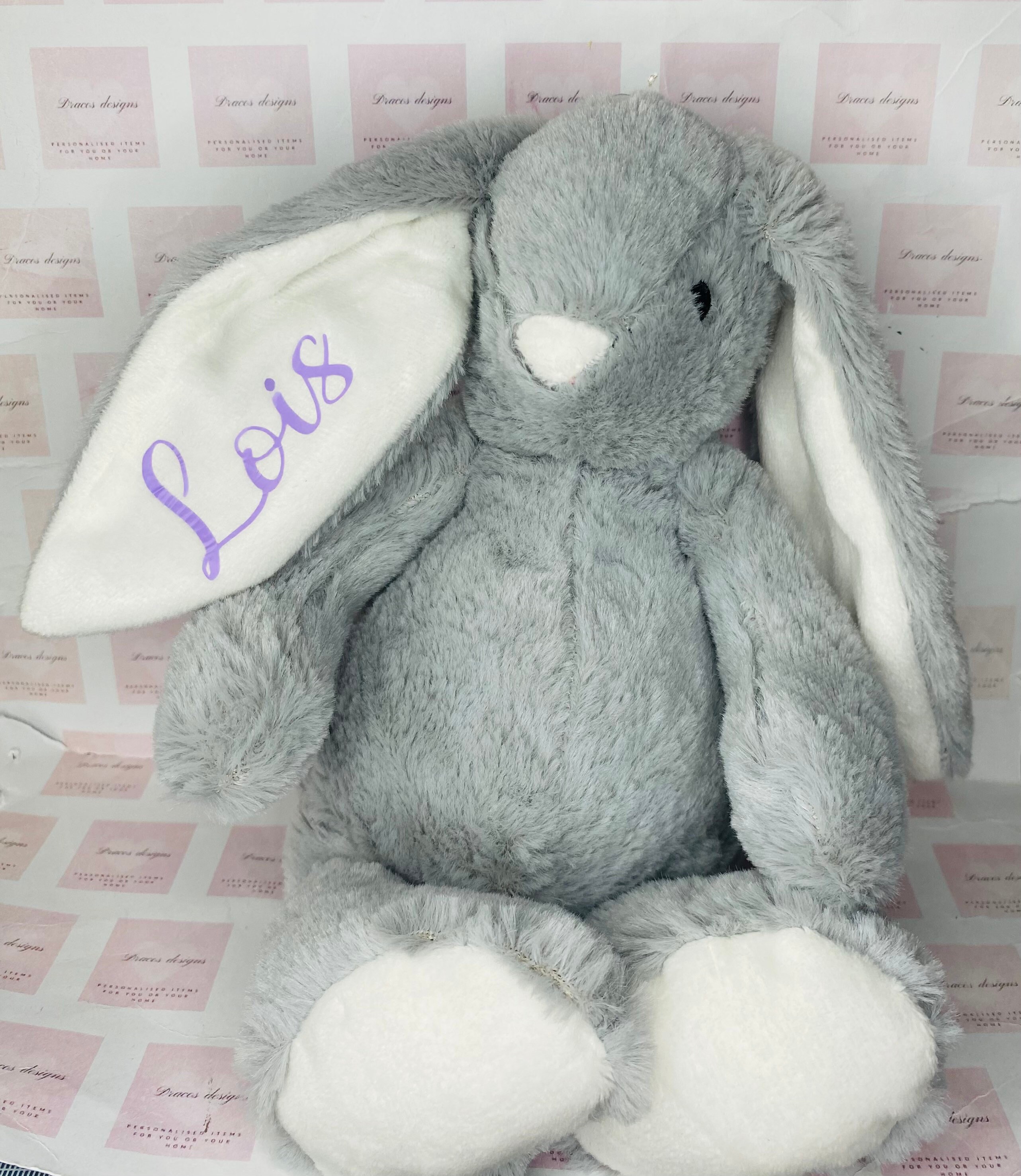 Personalised Baby Rabbit Teddys/ Baby Shower / New Born / - Etsy UK