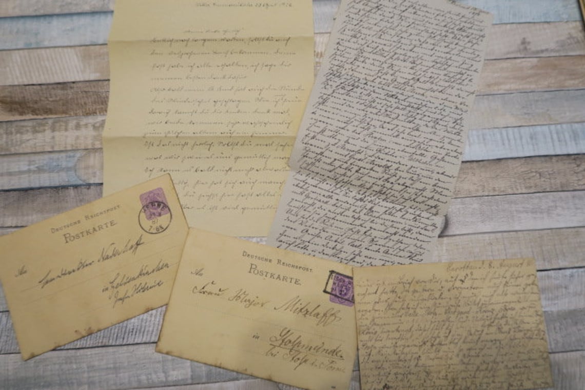 Printable pdf 10 alte Briefe/Briefumschläge/Postkarten - Etsy.de