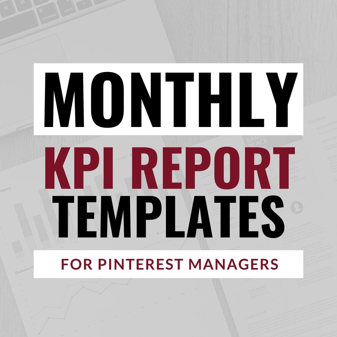 Monthly KPI Stats Report Templates for Pinterest Managers | Social ...