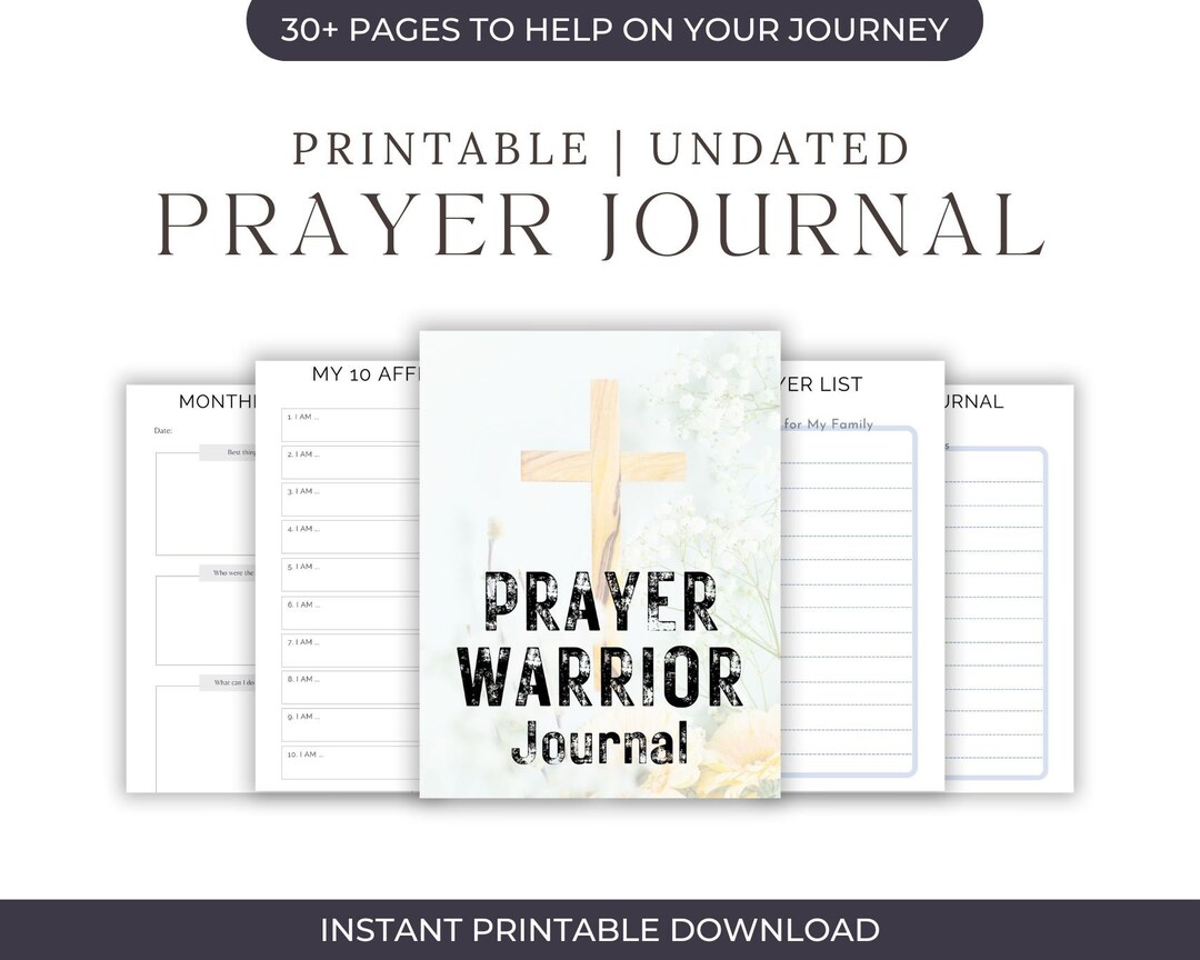 Prayer Warrior Journal for Women: Guided Christian Prayer Notebook ...