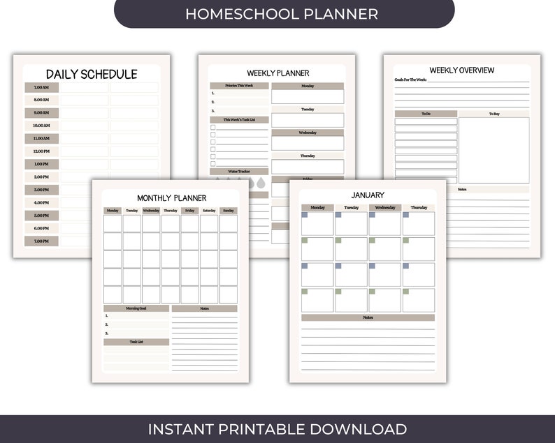 2025-2026 Homeschool Planner | 80+ PAGES | Colorful Floral Planner ...