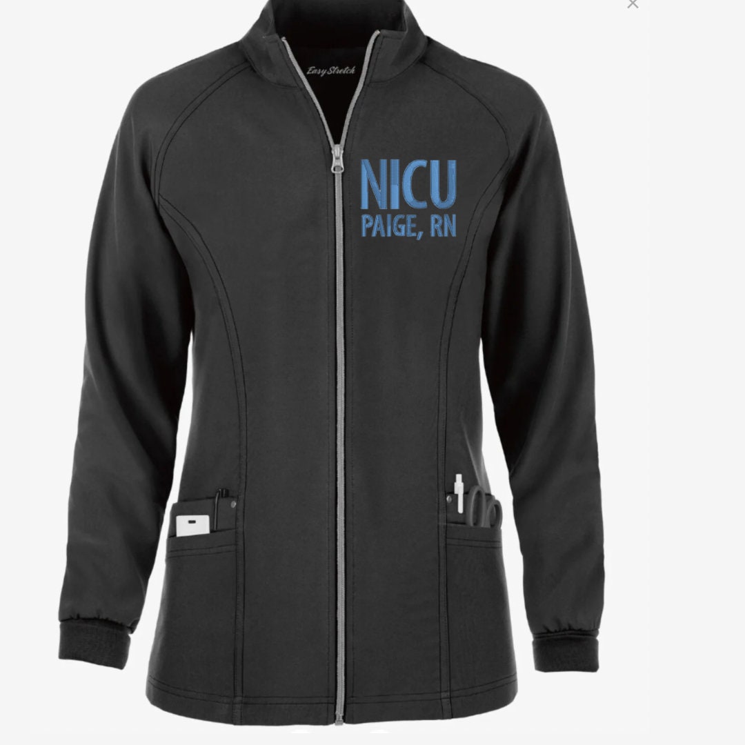 Custom Embroidered Name,company,nurse Unit, Zip up Jacket - Etsy