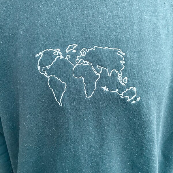 Embroidered Map - Etsy