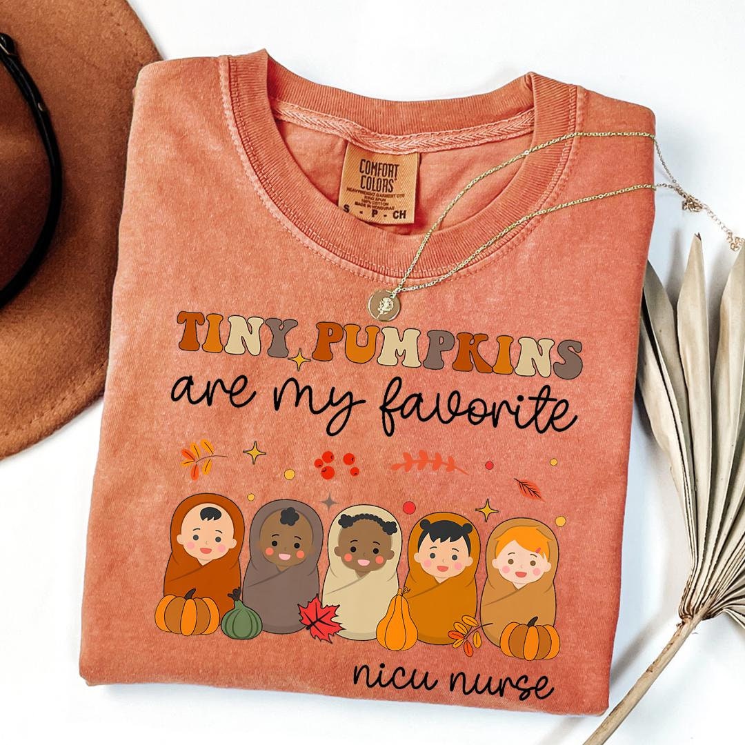 Tiny Pumpkins Are My Favorite NICU Comfort Colors Tshirt - Adorable ...