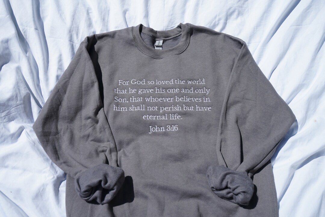 Custom Bible Verse Embroidered Hoodie or Crewneck/ Christian Apparel ...