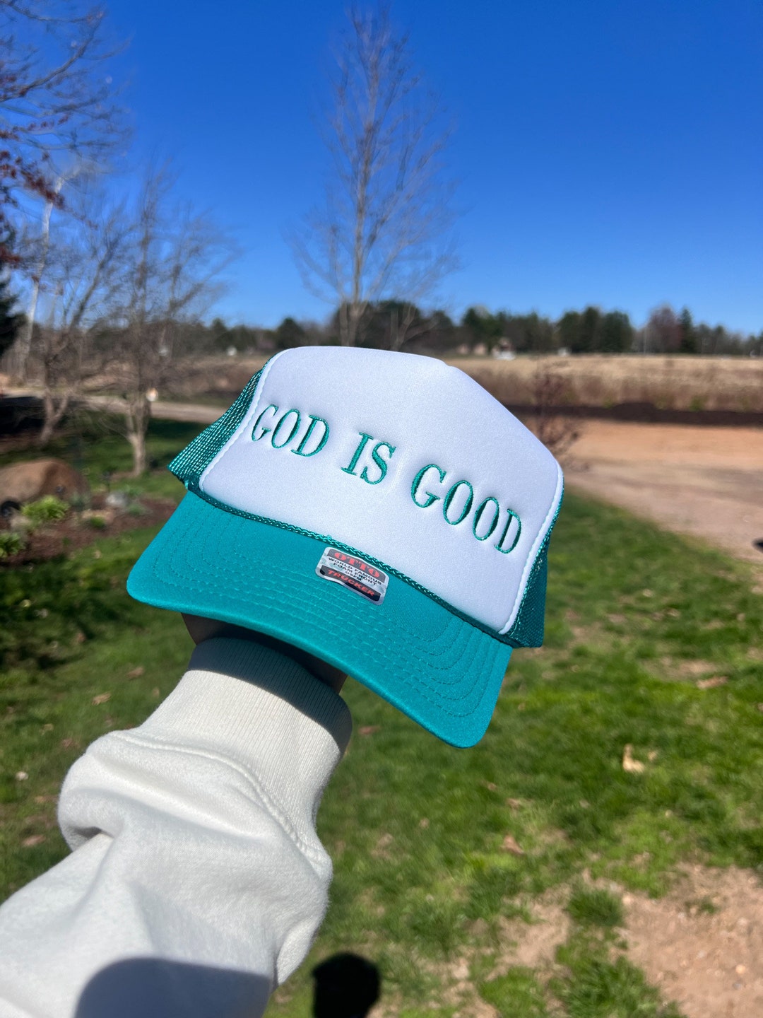 God is Good Embroidered Hat, Puffy Hat, Trucker Hat Embroidery, Cute ...