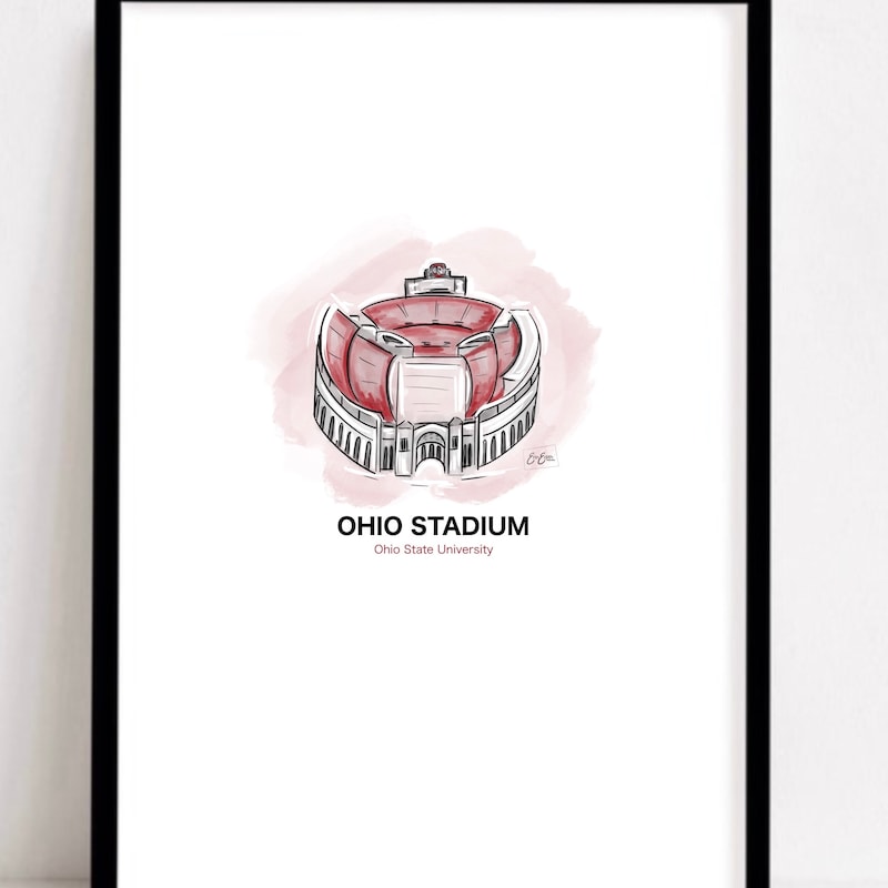 Ohio State Stadium Print - Etsy