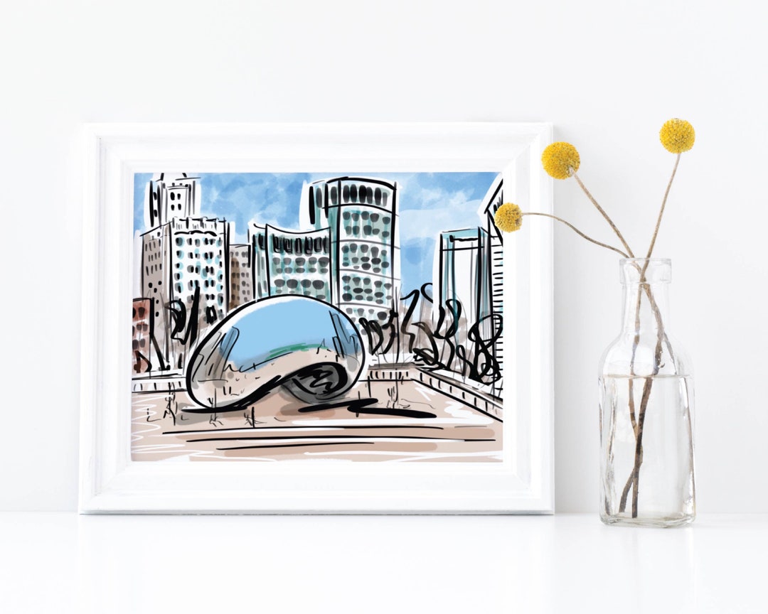 Chicago Bean Print / Millennium Park Print / Chicago, IL Print - Etsy
