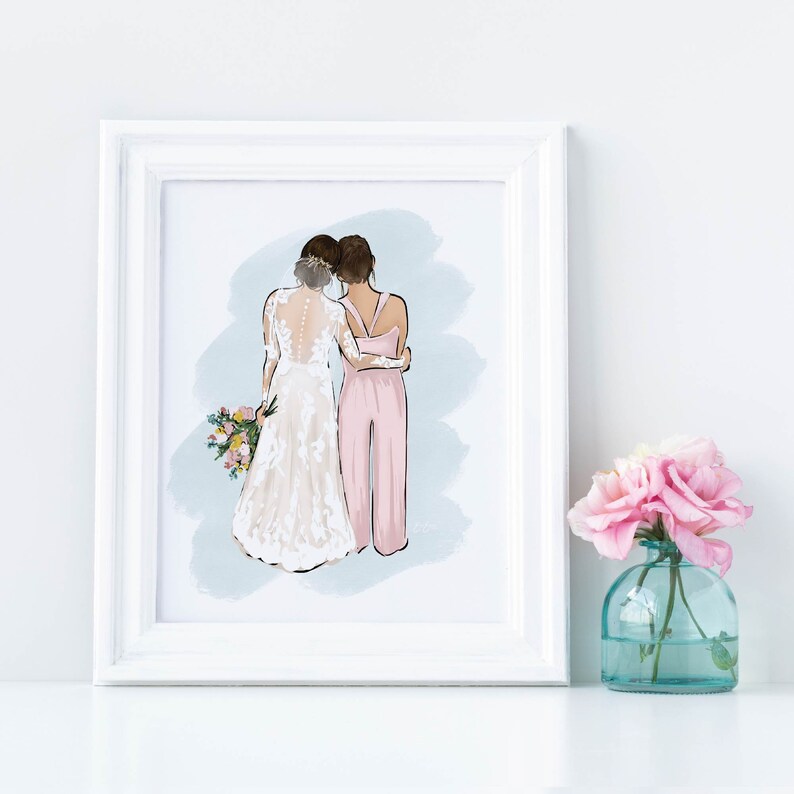 Mother of the Bride Illustration/ Mother of the Groom - Etsy