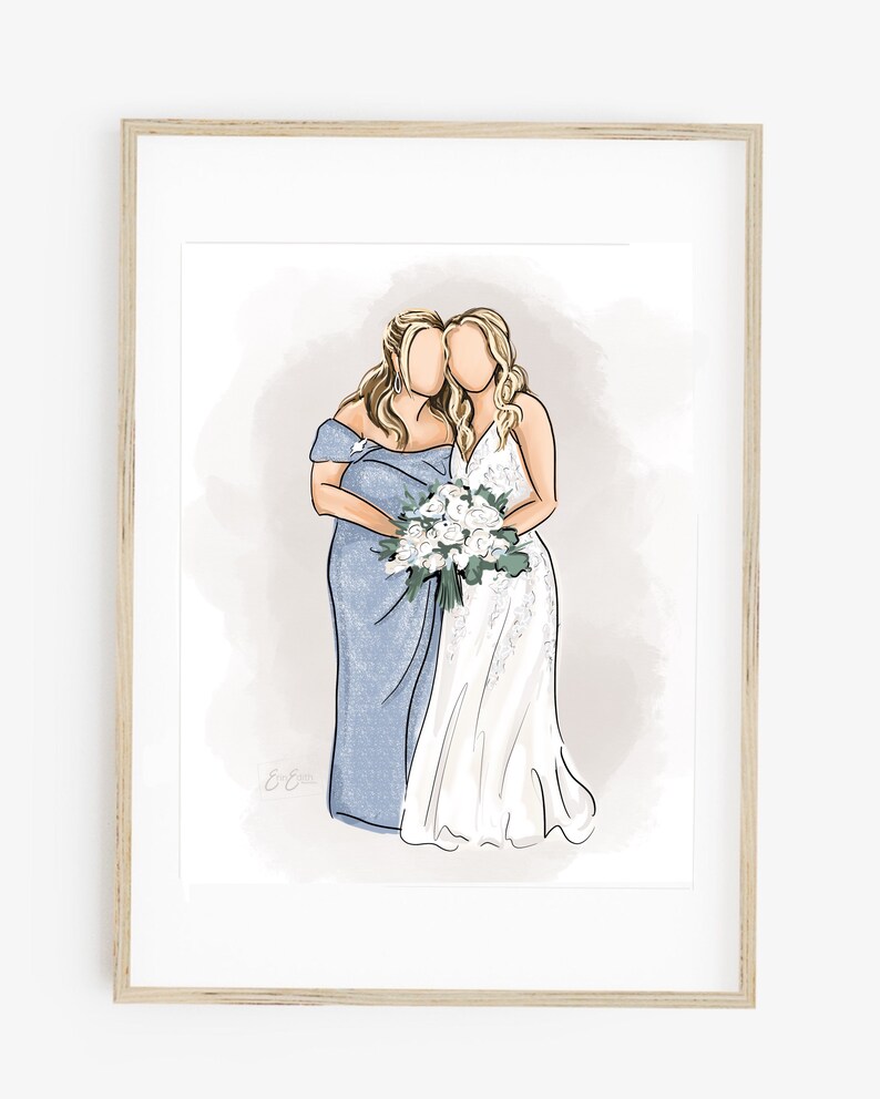 Mother of the Bride Illustration/ Mother of the Groom - Etsy
